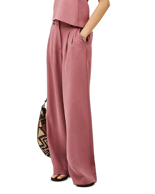 Ba&sh Deana Wide Leg Trousers - Pink