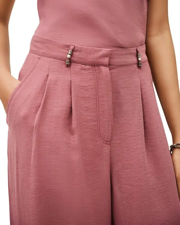Ba&sh Deana Wide Leg Trousers - Pink