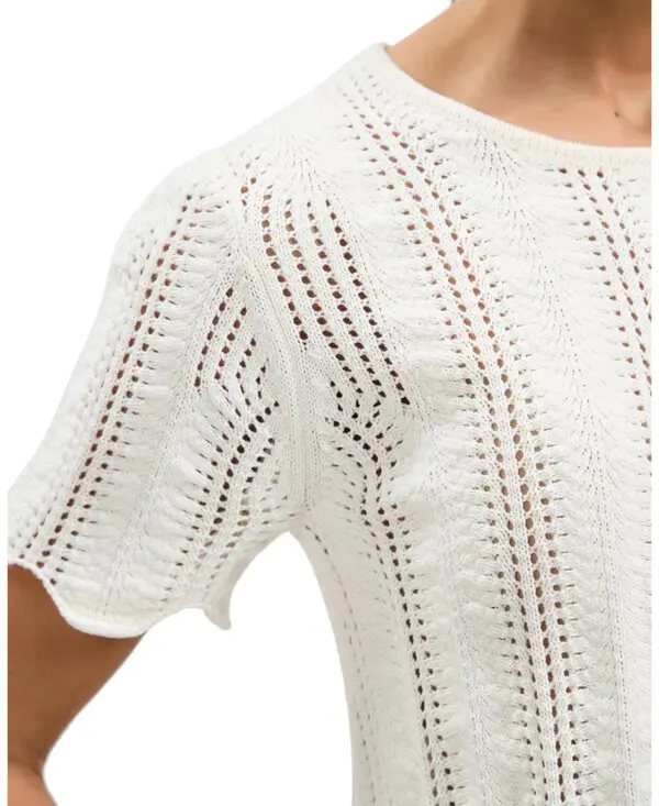 Trina Turk Playa Largo Crochet Knit Top - Whitewash