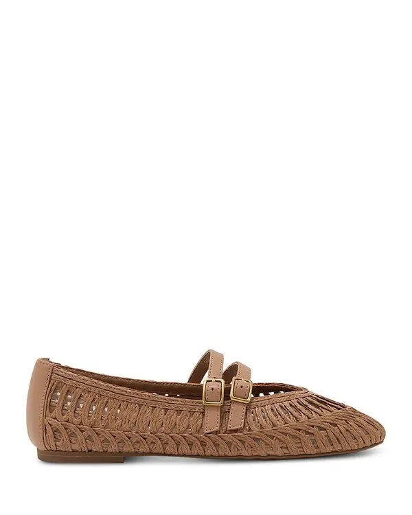 REISS Jute Leather Ballet Flats - Neutral
