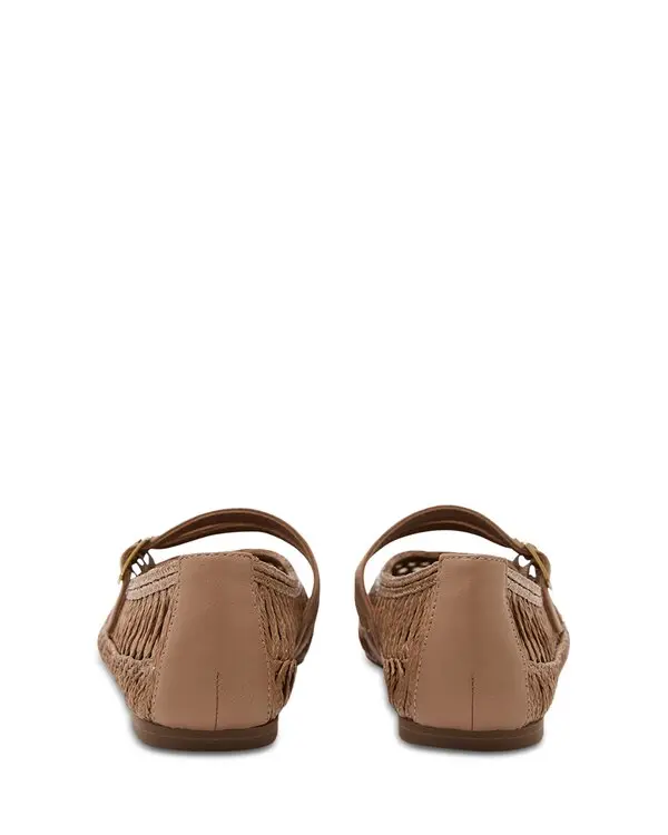 REISS Jute Leather Ballet Flats - Neutral
