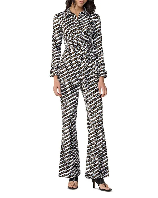 Diane Von Furstenberg Michele Printed Jumpsuit - Jelly Dot Mini Multi