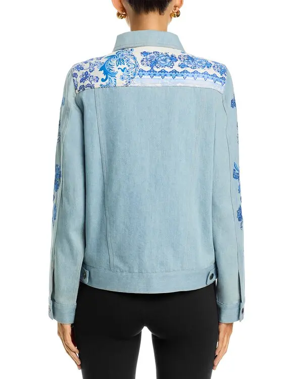 Johnny Was Embroidered Denim Jacket