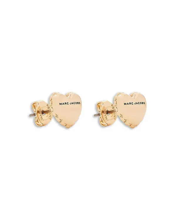 Marc Jacobs Heart Balloon Stud Earrings - Light Antique Gold
