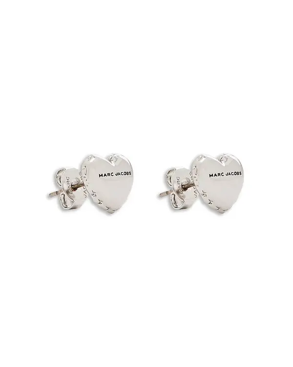 Marc Jacobs Heart Balloon Stud Earrings - Light Antique Silver