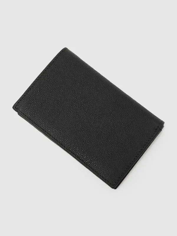 REISS Hunter Harvey Grained Leather Slim Billfold Cardholder