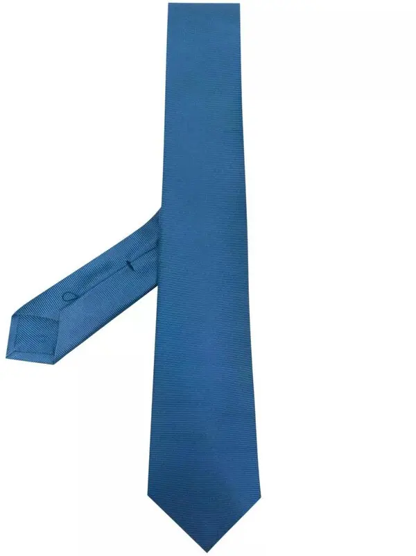 Kiton Woven Silk Neck Tie - Blue