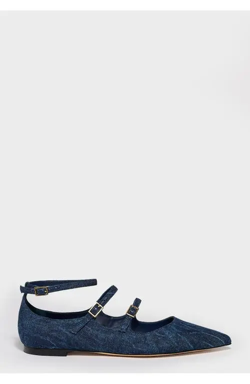 Marion Parke Francine Flat | Denim - Blue