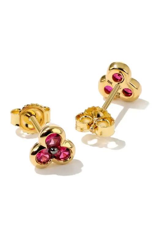 MARK HENRY Trinity Stud Earrings - Ruby