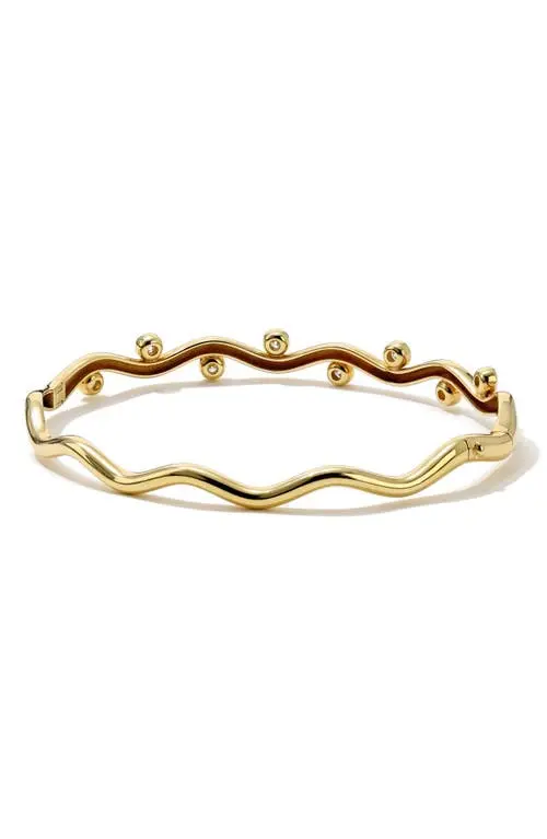 MARK HENRY 18k Gold Wavy Bangle - Diamond