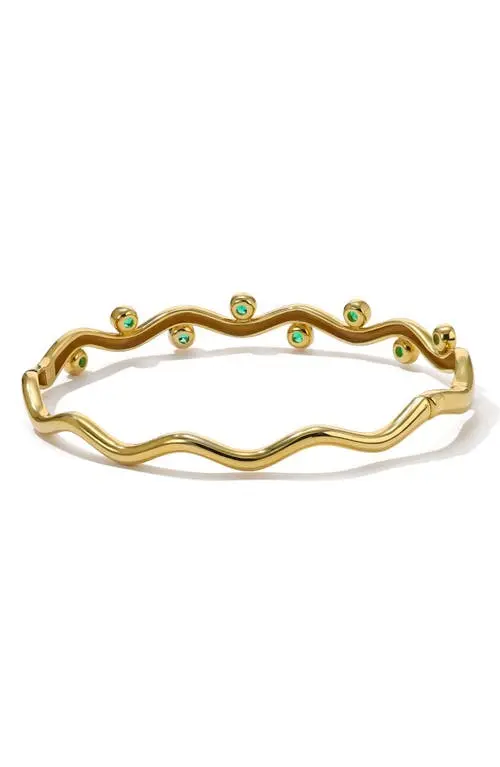 MARK HENRY Riva Crest Gemstone Bangle - Emerald