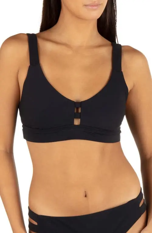 Hurley Solid Tab Bikini Top - Black