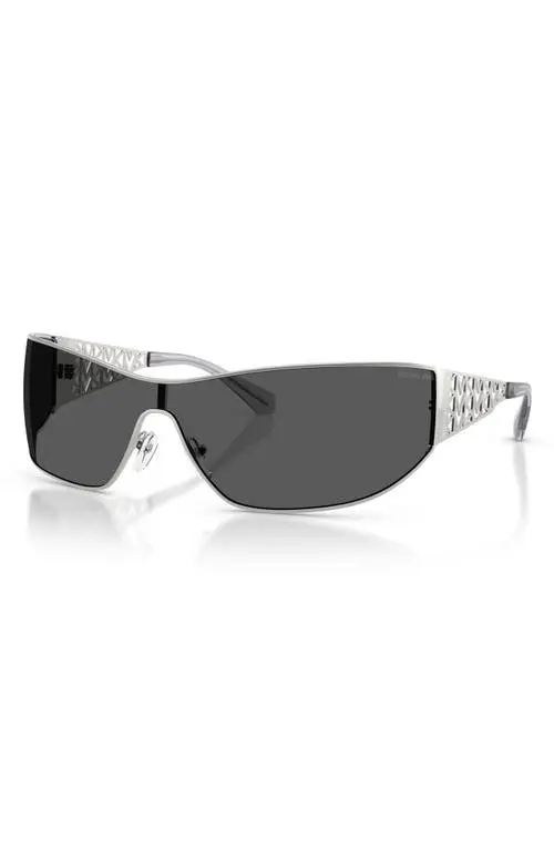 Michael Kors Melbourne 143mm Shield Sunglasses - Silver/grey