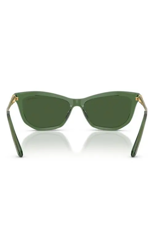 SWAROVSKI 56mm Cat Eye Sunglasses - Transparent Green/dark Green