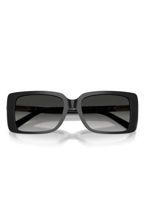 Tiffany & Co. 55mm Rectangular Sunglasses - Black/grey Gradient