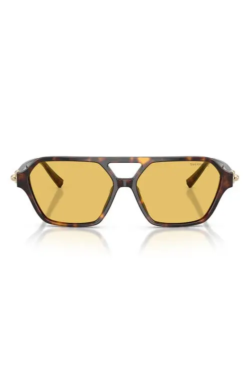 Tiffany & Co. 58mm Square Sunglasses - Havana/yellow
