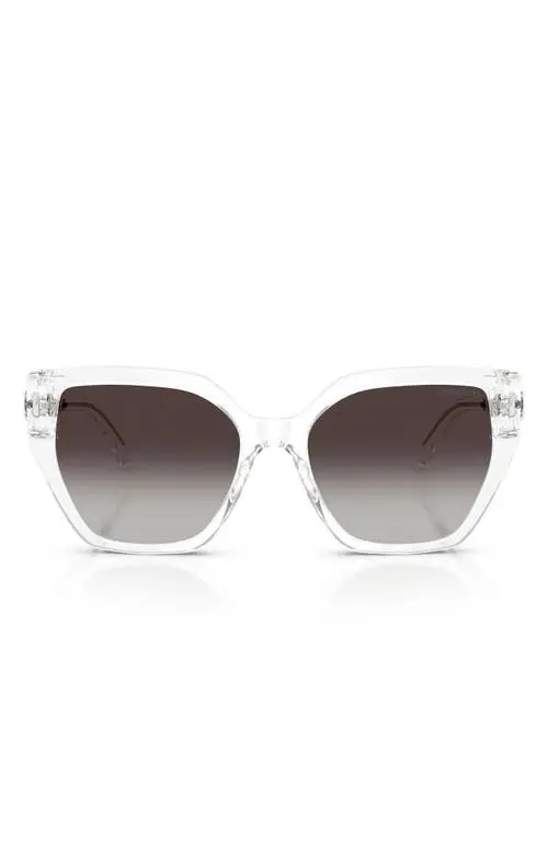 SWAROVSKI 56mm Irregular Sunglasses - Transparent/gradient Grey