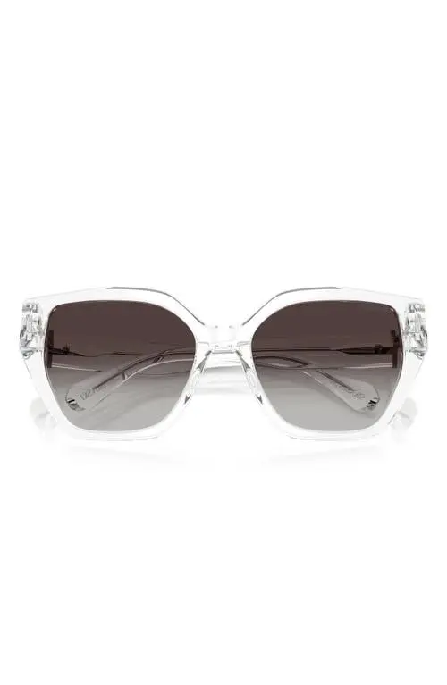 SWAROVSKI 56mm Irregular Sunglasses - Transparent/gradient Grey