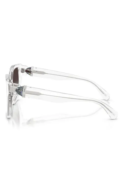 SWAROVSKI 56mm Irregular Sunglasses - Transparent/gradient Grey