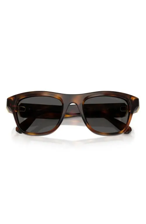 SWAROVSKI 50mm Square Sunglasses - Havana/dark Grey