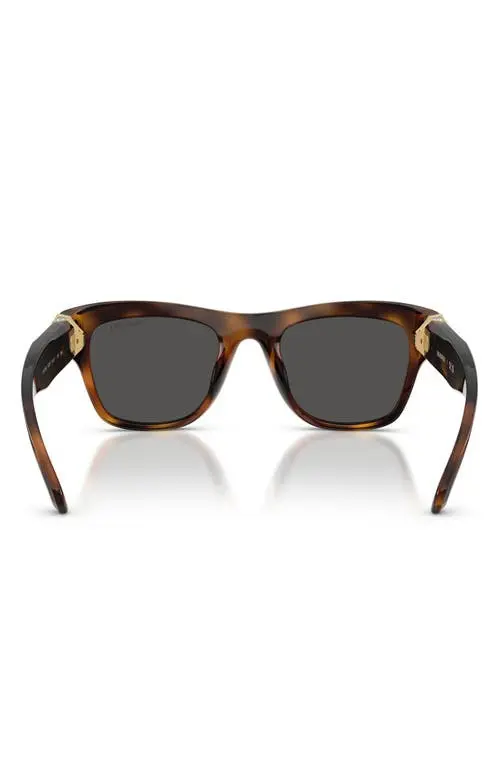 SWAROVSKI 50mm Square Sunglasses - Havana/dark Grey