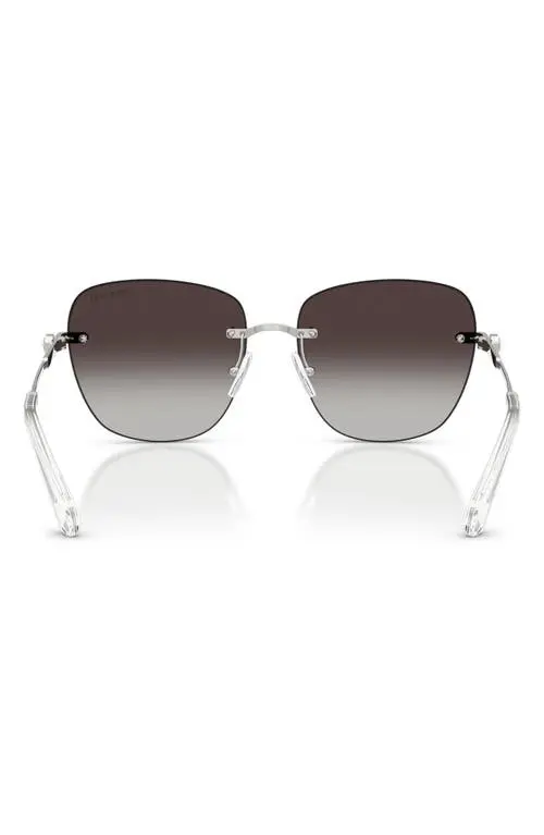 SWAROVSKI 58mm Square Sunglasses - Silver/gradient Grey