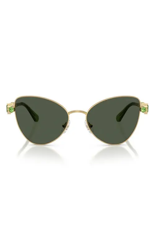 SWAROVSKI Butterfly Sunglasses - Gold/light Green