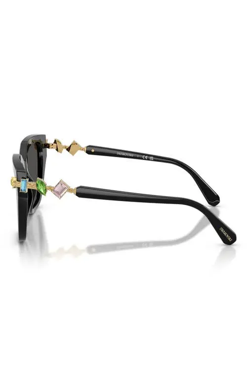 SWAROVSKI 53mm Irregular Sunglasses