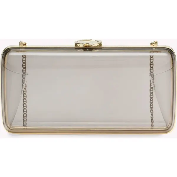 GIANVITO ROSSI Vetra Clutch - Fumè Black Plexi