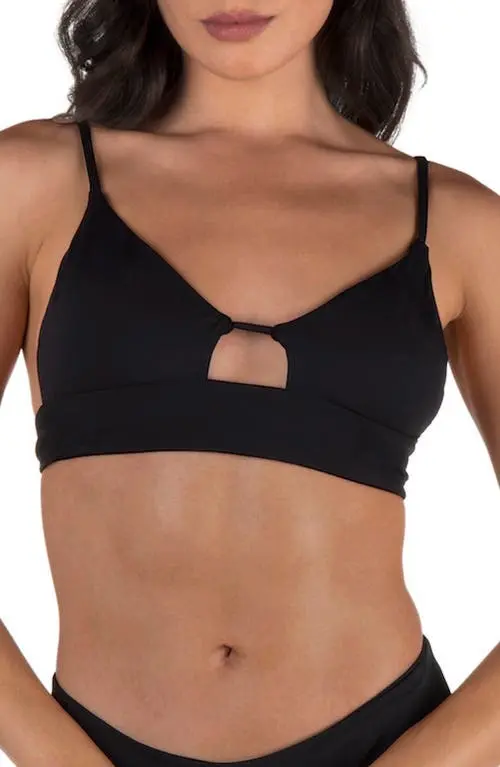 Hurley Cutout Bralette Bikini Top - Black
