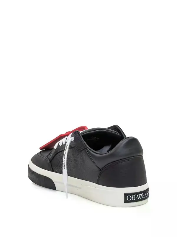 Off-White Anchor-logo Leather Sneakers - Black