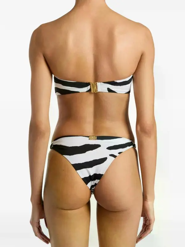 Balmain Zebra-pattern Bikini - White
