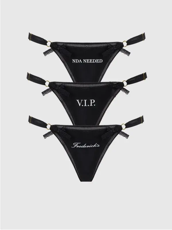 Frederick's Of Hollywood Statement Cotton G-string 3 Pack - Multi-color