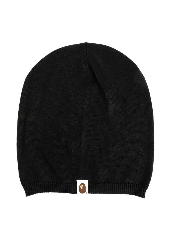 A BATHING APE Crystal Shark Fine-knit Beanie Hat