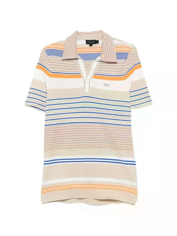 Lacoste Striped Polo Shirt - Neutrals