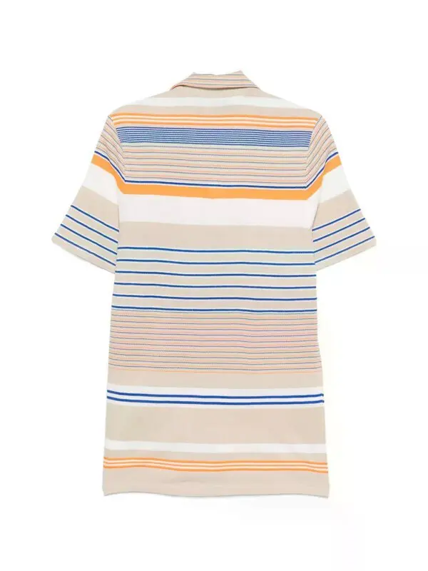Lacoste Striped Polo Shirt - Neutrals