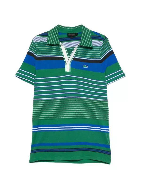 Lacoste Striped Polo Shirt - Green