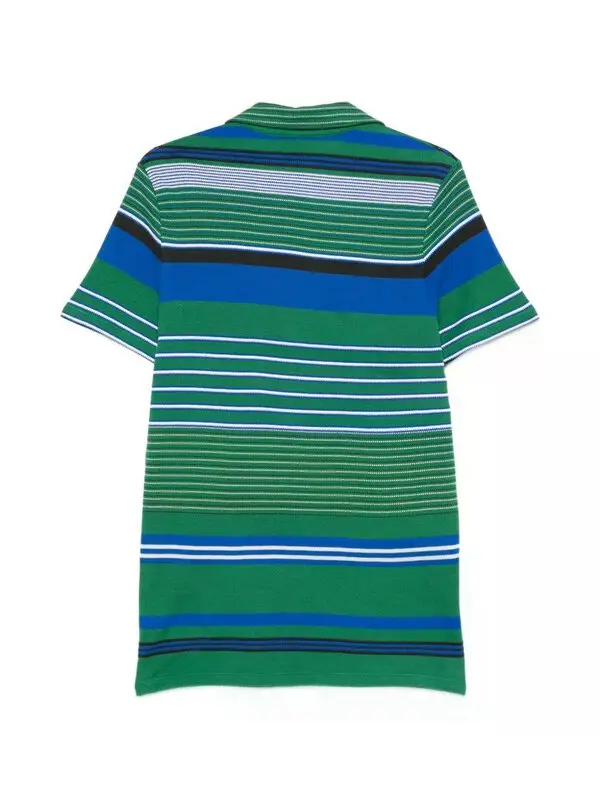 Lacoste Striped Polo Shirt - Green