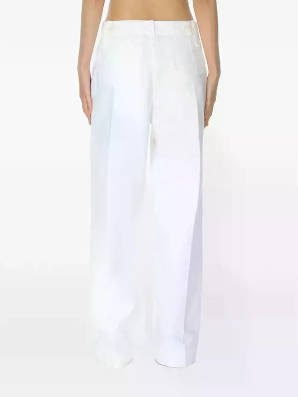 Carven Off- Wide-leg Trousers With Attached Keyring