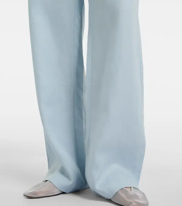 Faithfull The Brand Lulea Wide-leg Linen Pants - Blue