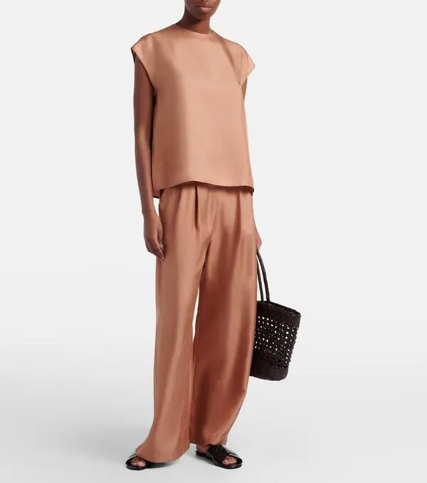 Asceno Dasha Silk Twill Top