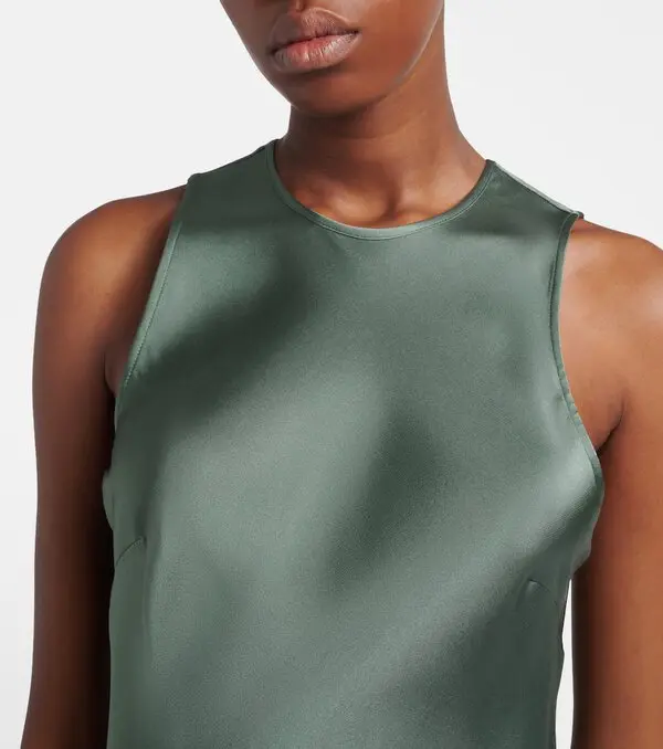 Asceno Tallin Silk Maxi Dress - Green