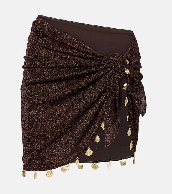 Oseree Lumiere Embellished Beach Cover-up - Brown