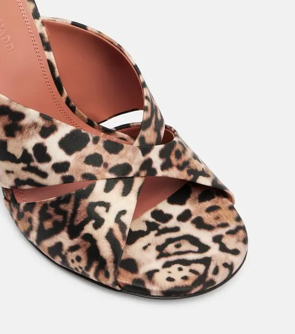 Amina Muaddi Salma Leopard-print Mules