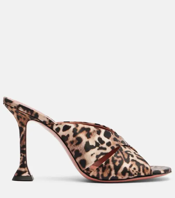 Amina Muaddi Salma Leopard-print Mules