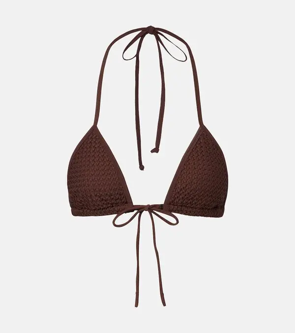MONTCE Emma Crochet Bikini Top - Brown