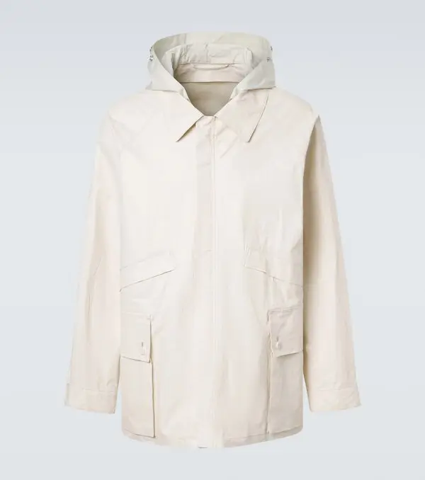 LEMAIRE Hooded Coated Linen-blend Raincoat - Beige