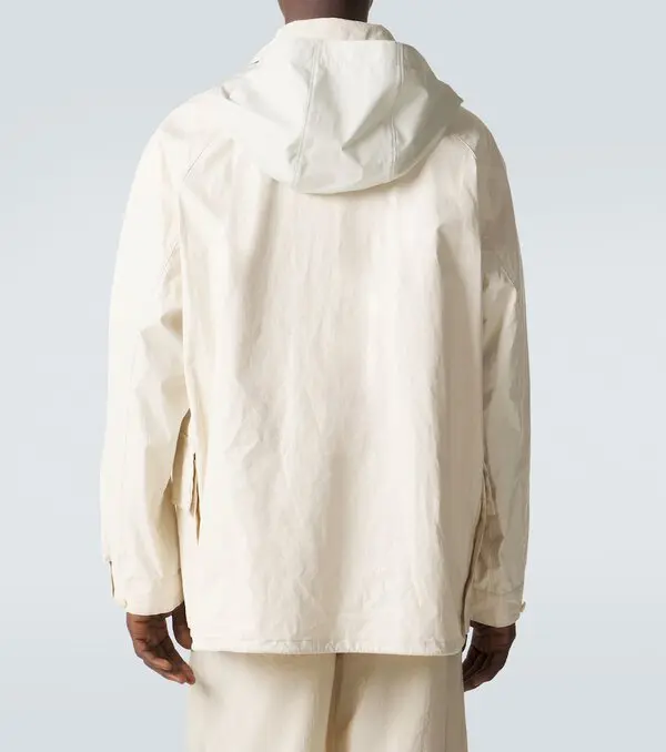 LEMAIRE Hooded Coated Linen-blend Raincoat - Beige