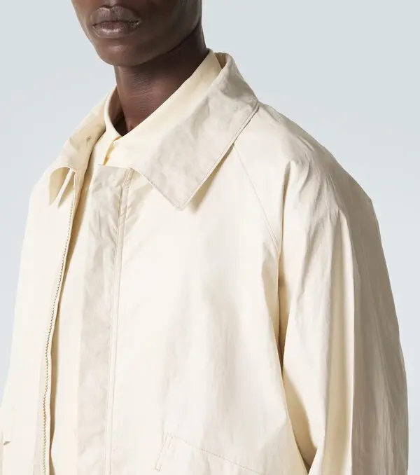 LEMAIRE Hooded Coated Linen-blend Raincoat - Beige