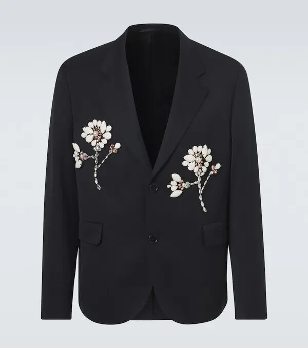 Simone Rocha Embellished Blazer - Black
